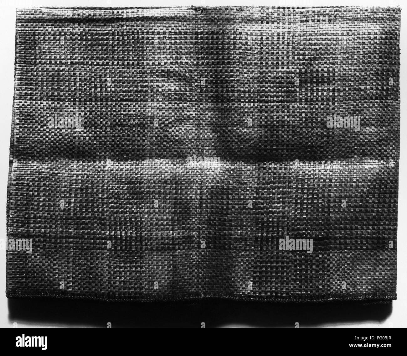 NATIVE AMERICAN TEXTILES. /nA rectangular piece of woven cloth, made by ...