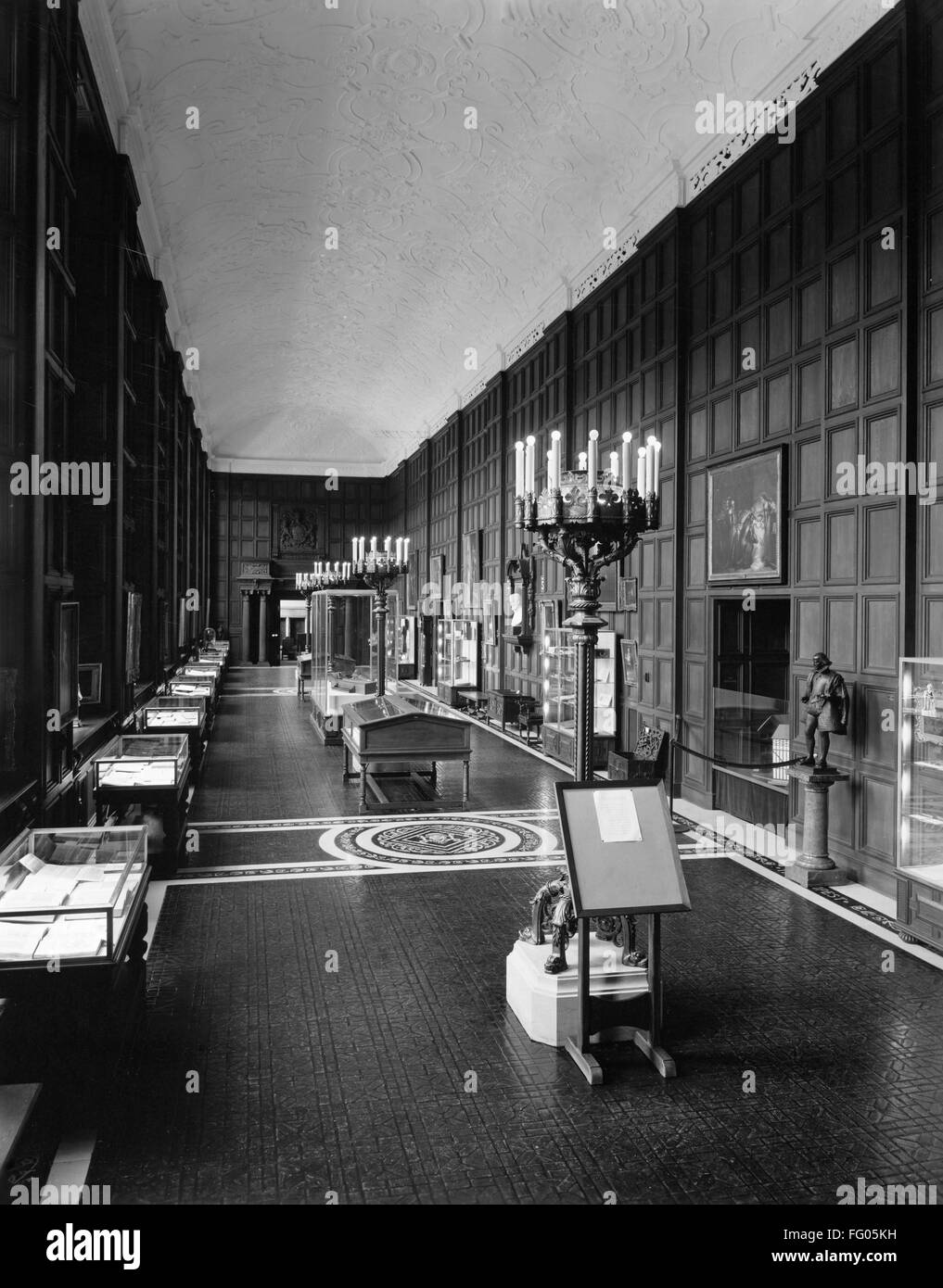 FOLGER SHAKESPEARE LIBRARY. /nInterior of Main Exhibition Hall of the ...