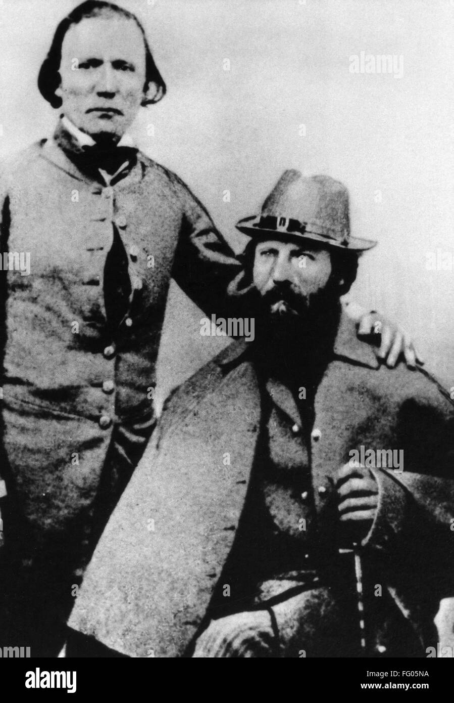 CARSON AND FREMONT. /nA portrait of American explorer John C. Fremont ...