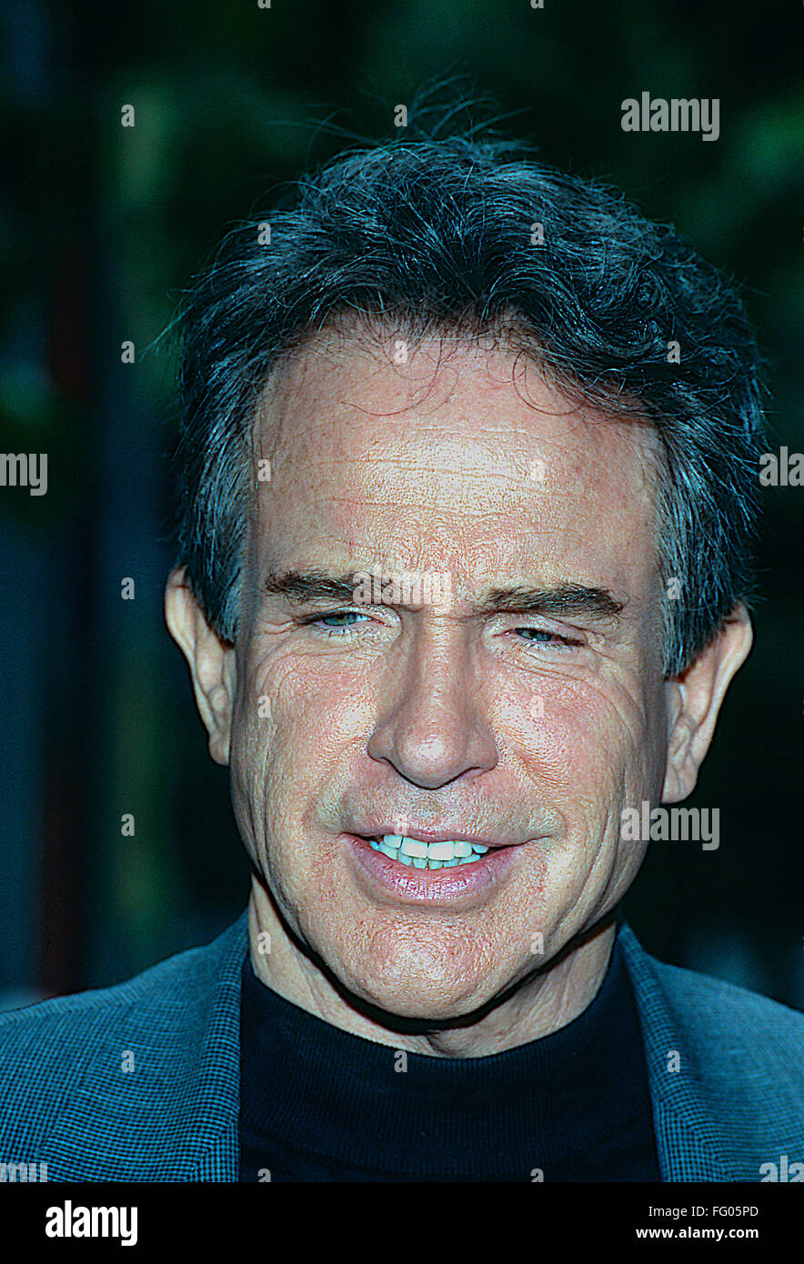 Washington, DC., USA, 1998 Warren Beatty at ABC studios in Washington ...