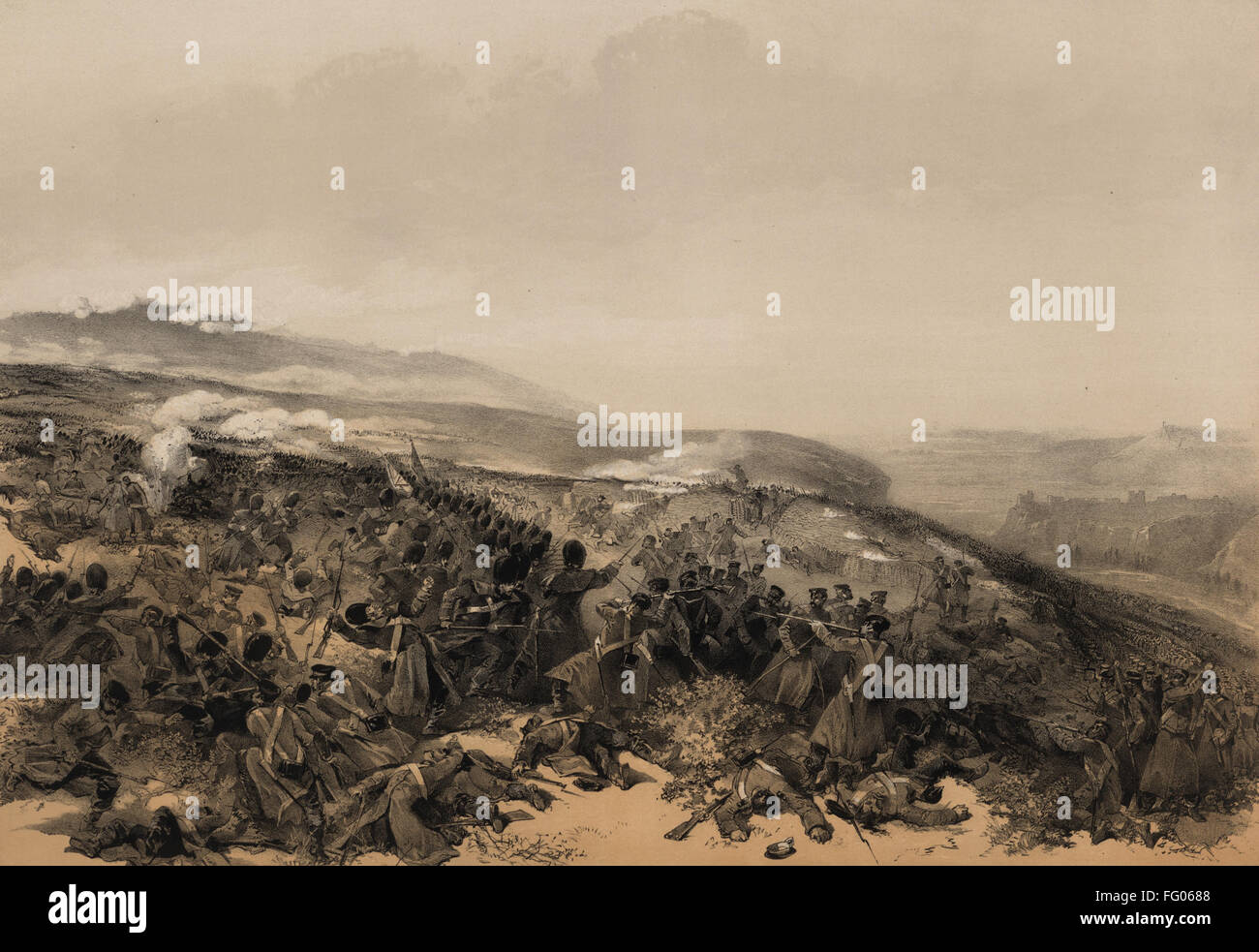 CRIMEAN WAR: INKERMAN. /nIn their second attack, the British Grenadier ...