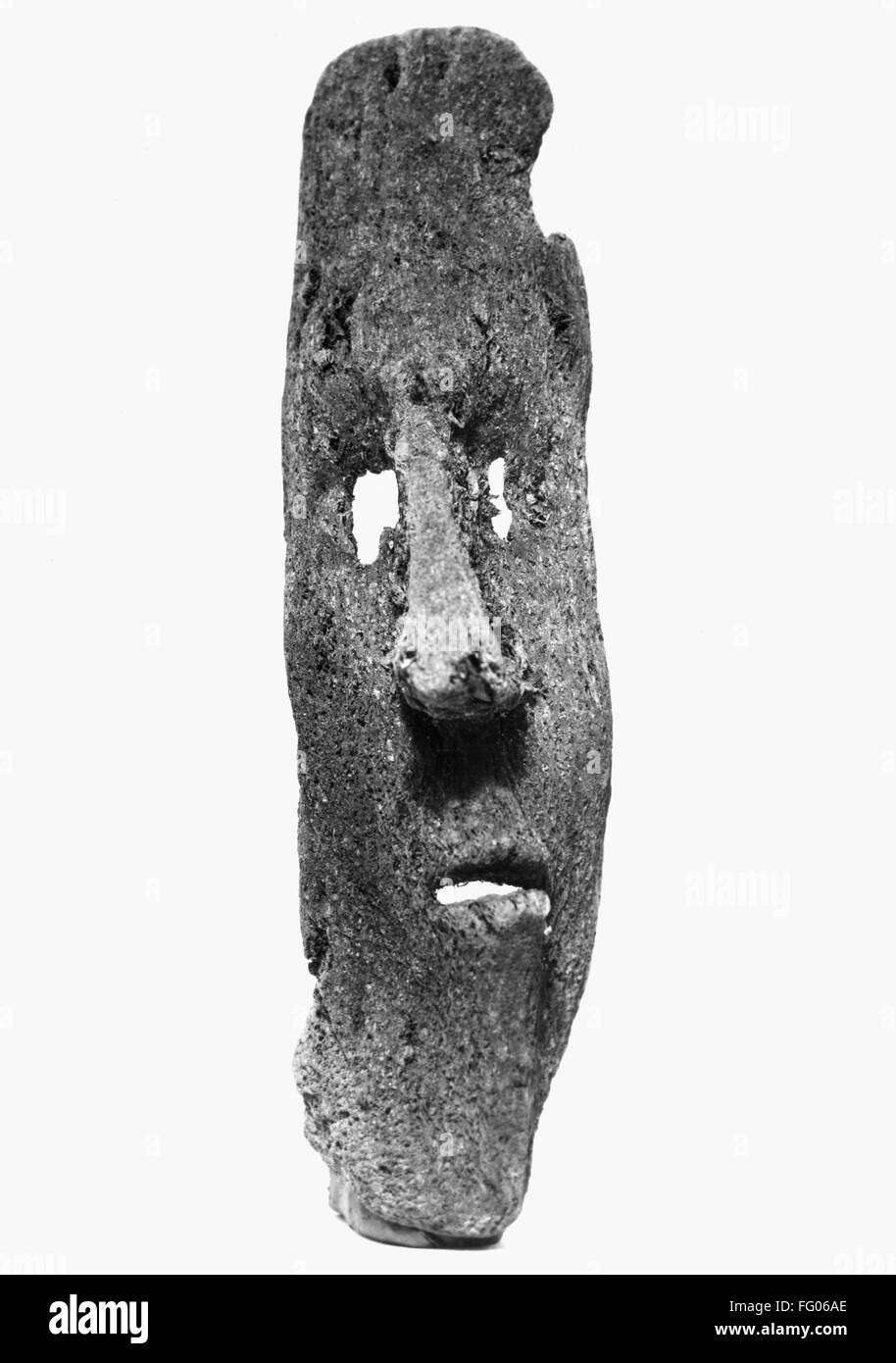 CALUSA MASK. /nCarved wooden mask of the Calusa Native Americans, c800 ...