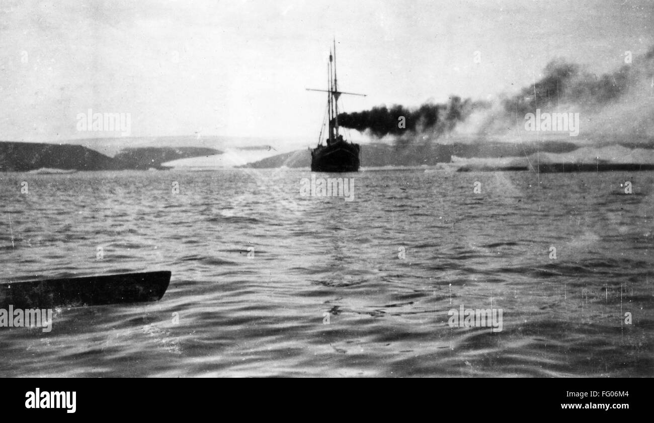 PEARY EXPEDITION, c1908. /nRobert Peary's ship during an Arctic ...