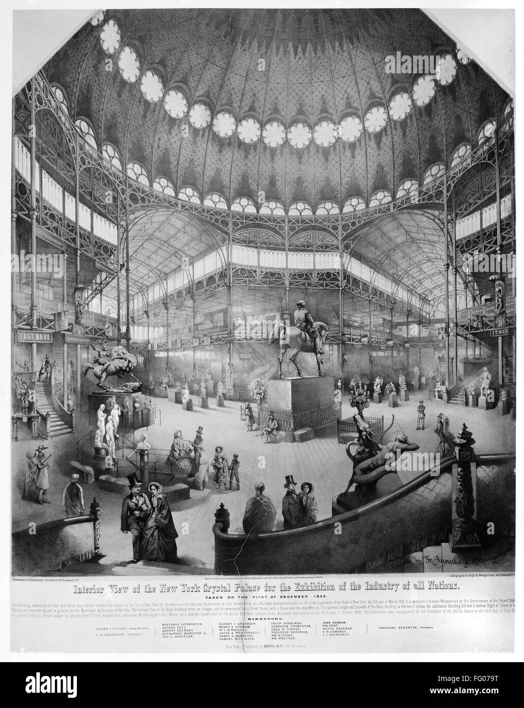 CRYSTAL PALACE, 1853. /nInterior view of the New York Crystal Palace ...