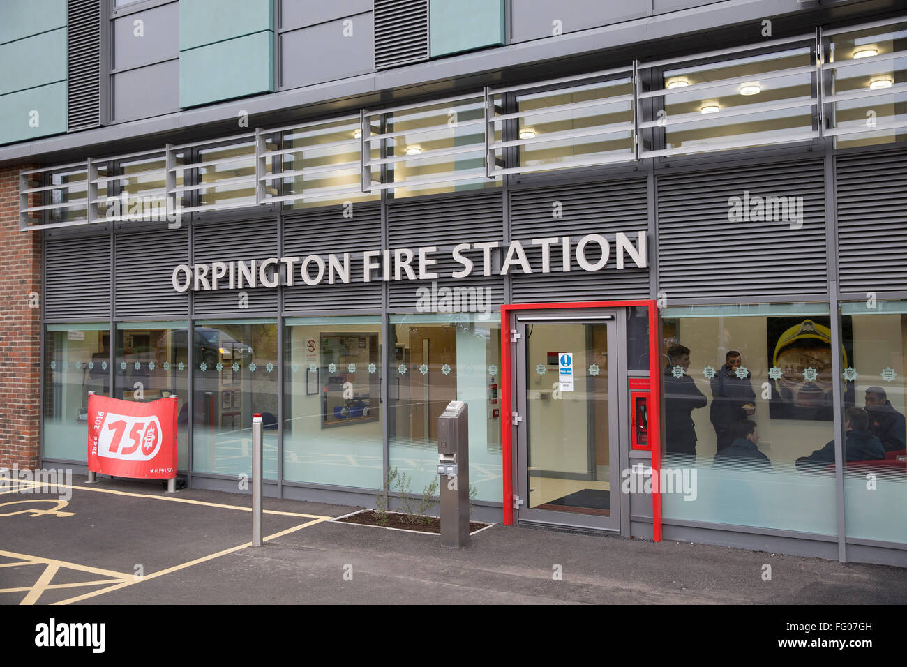 Orpington, UK. 17th February, 2016. Brand new fire station in Orpington ...