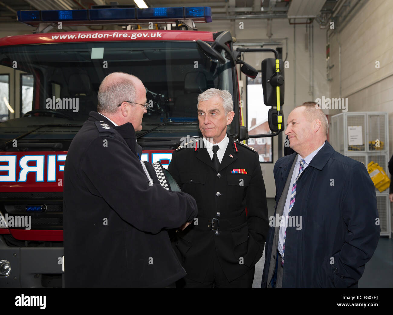 Orpington, UK. 17th February, 2016. Brand new fire station in Orpington ...