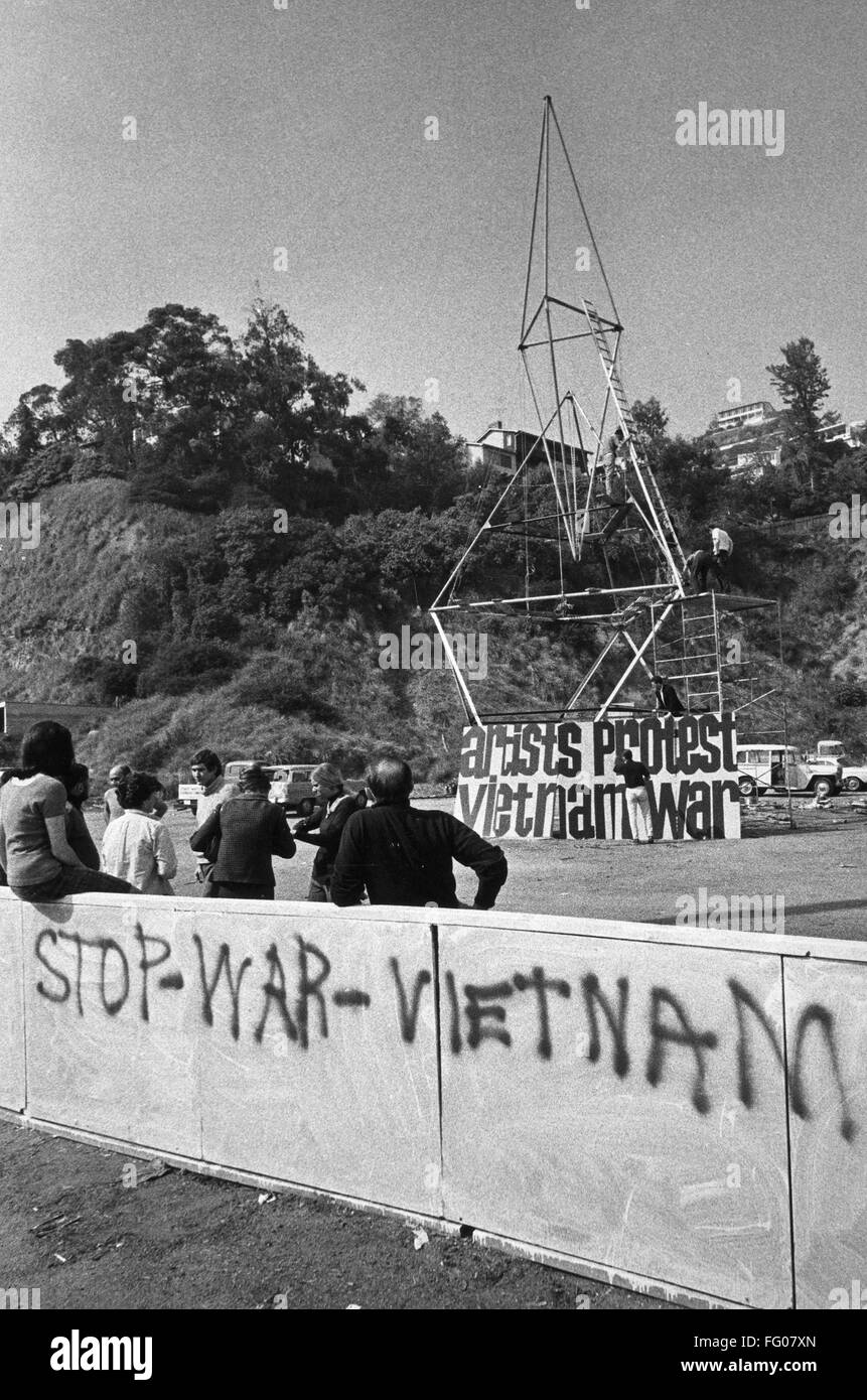 VIETNAM WAR PROTEST, 1966. /nThe 'Artist's Tower of Protest,' during ...