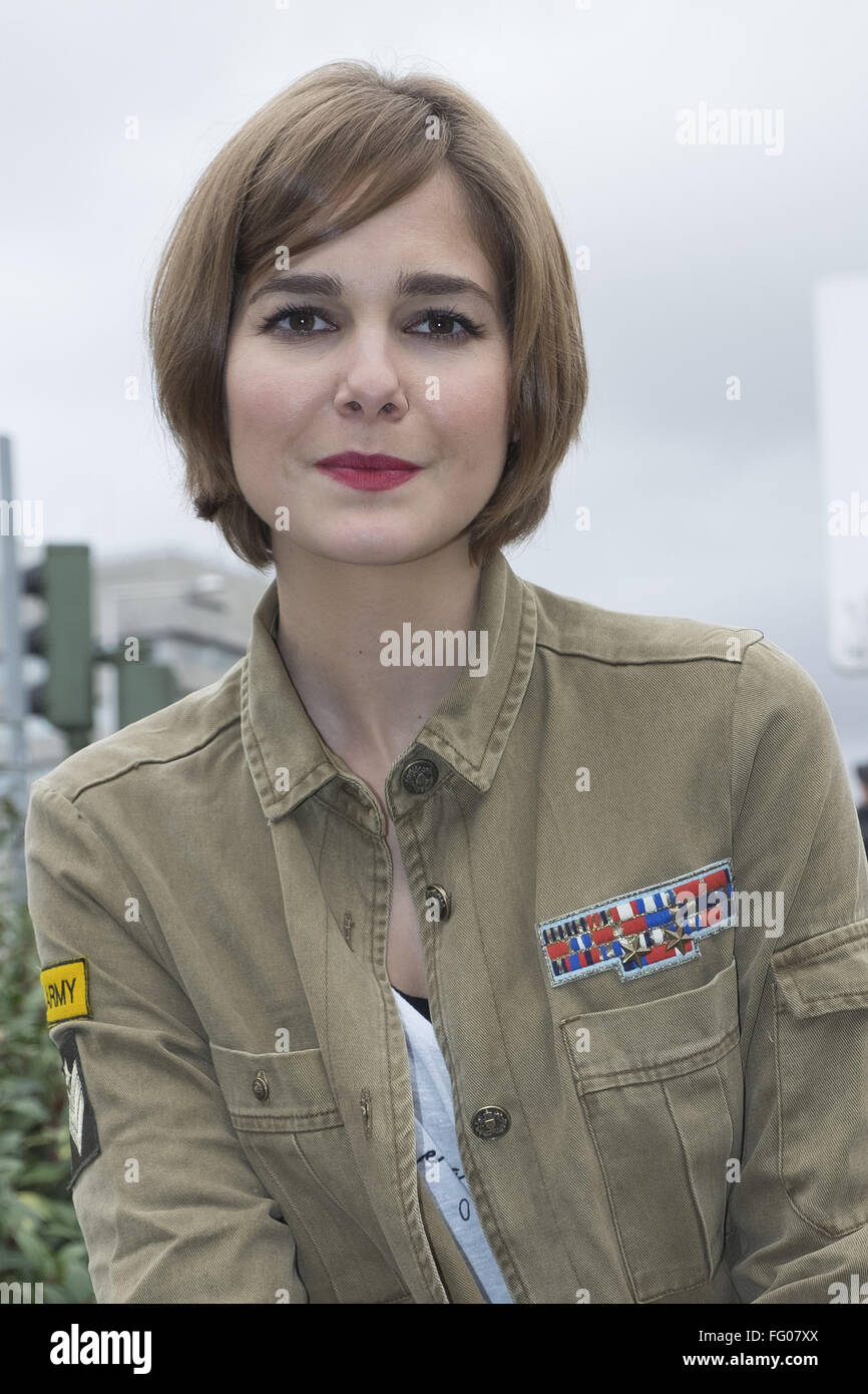 Spanish actress Natalia Sánchez poses for photographs outside Fernán ...