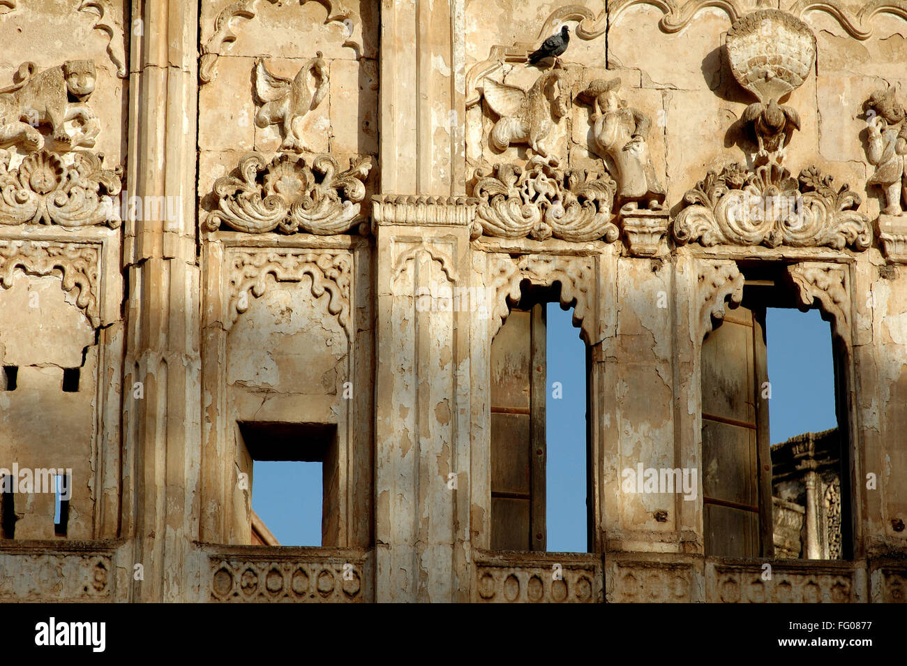 Ruined in 2001 Earthquake , three windows in Palace Darbargarh Bhuj ...