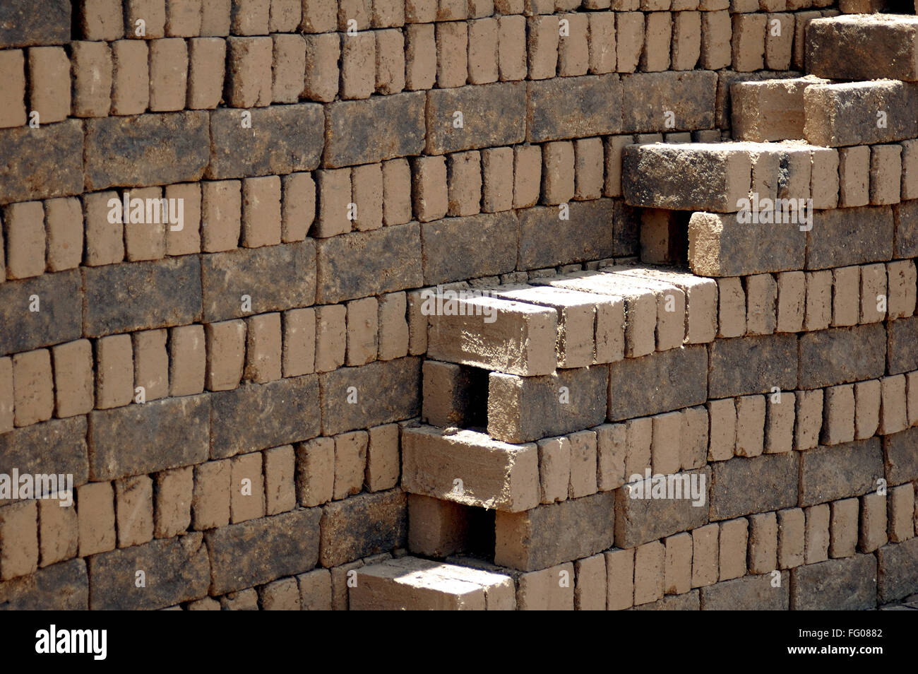 Bricks stacked at a kiln in Rajkot , Gujarat , India Stock Photo - Alamy