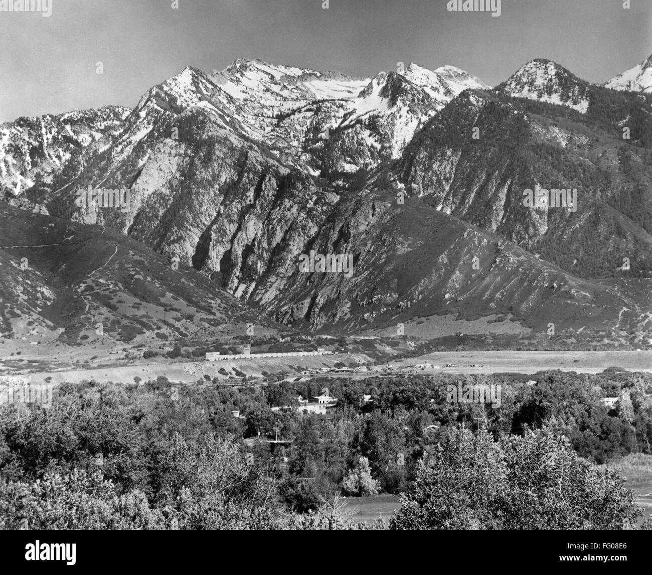 UTAH: WASATCH MOUNTAINS. /nView of the Wasatch Mountains near the Great ...