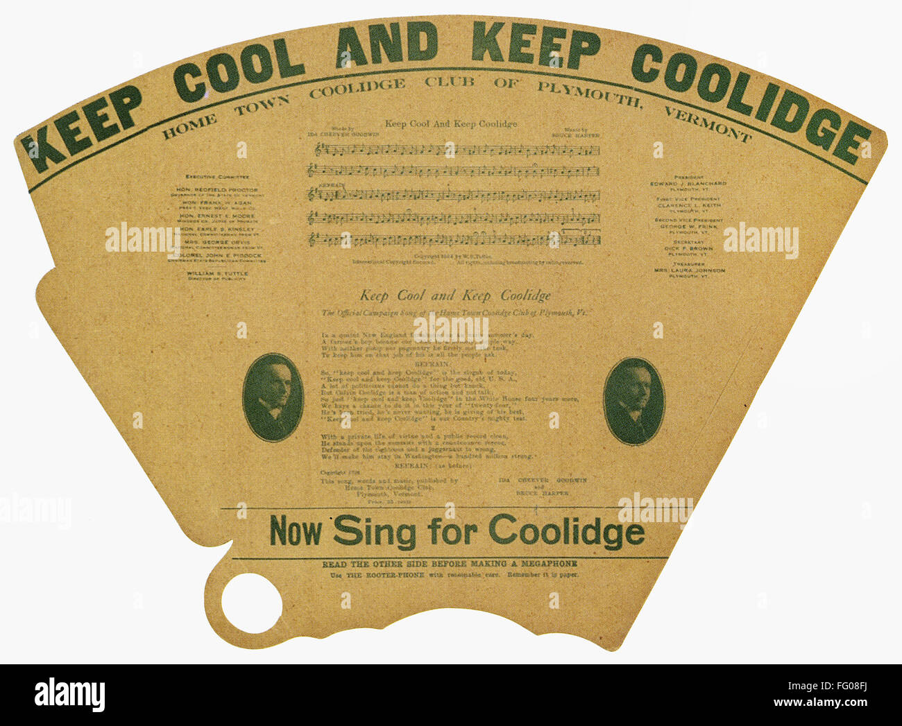 COOLIDGE: CAMPAIGN, 1924. /nThe music and lyrics to "Keep Cool and Keep ...