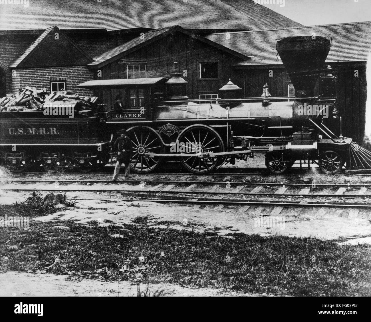 CIVIL WAR: LOCOMOTIVE. /nA Union Army locomotive during the American ...