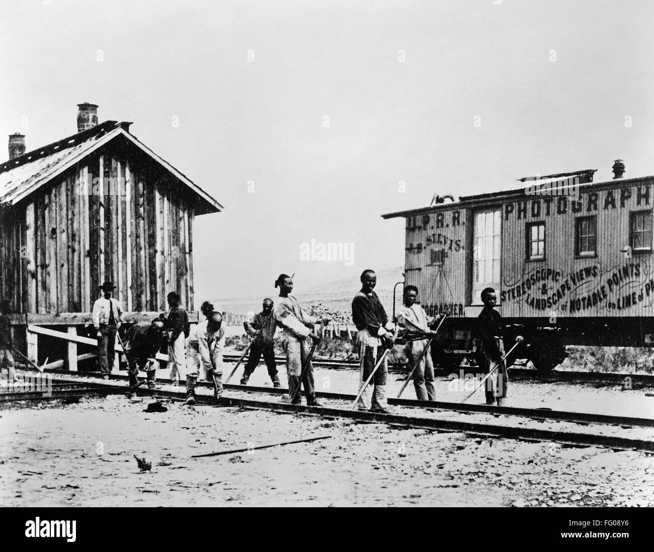 RAILROAD: CHINESE WORKERS. /nChinese section hands of the Union Pacific ...
