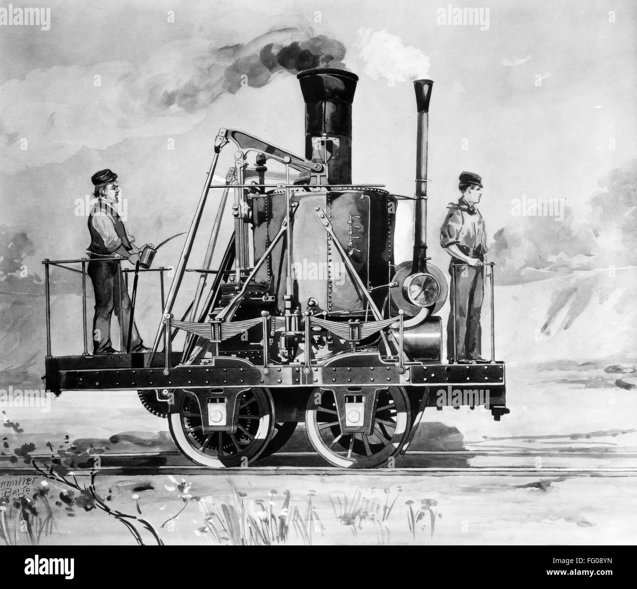 Locomotive drawing High Resolution Stock Photography and Images - Alamy