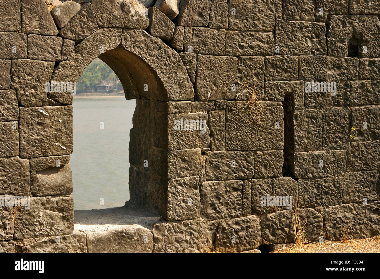 Window of janjira fort , Murud Janjira , District Raigad , Maharashtra ...