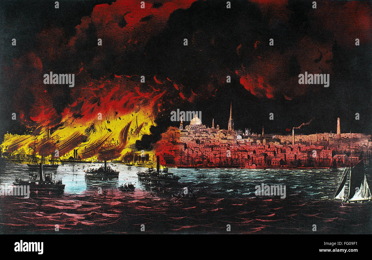 BOSTON: FIRE, 1872. /nThe Great Fire at Boston, Massachusetts, 9-10 ...