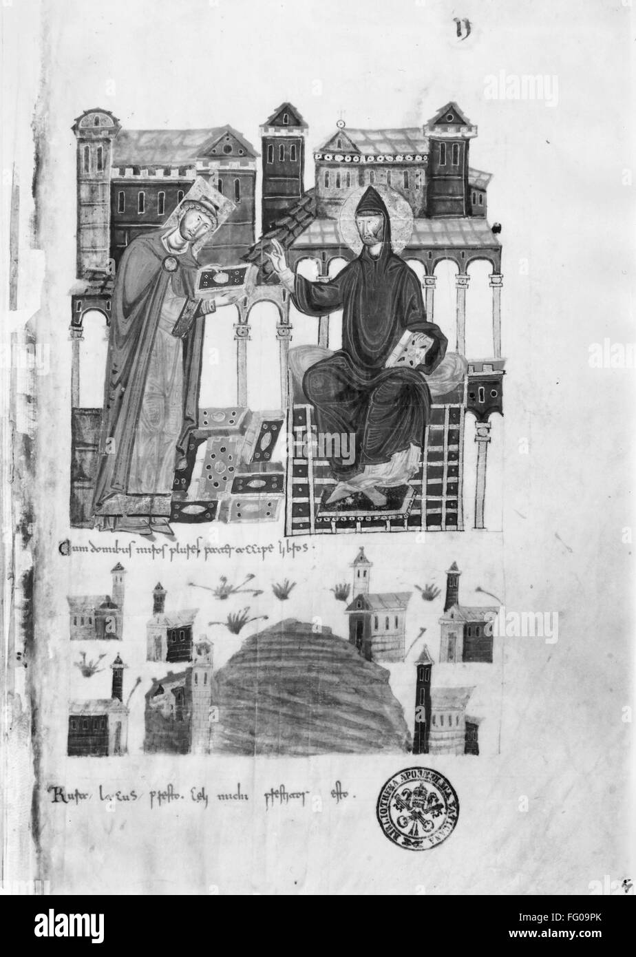 BENEDICT & DESIDERIUS. /nSaint Benedict conversing with Desiderius ...