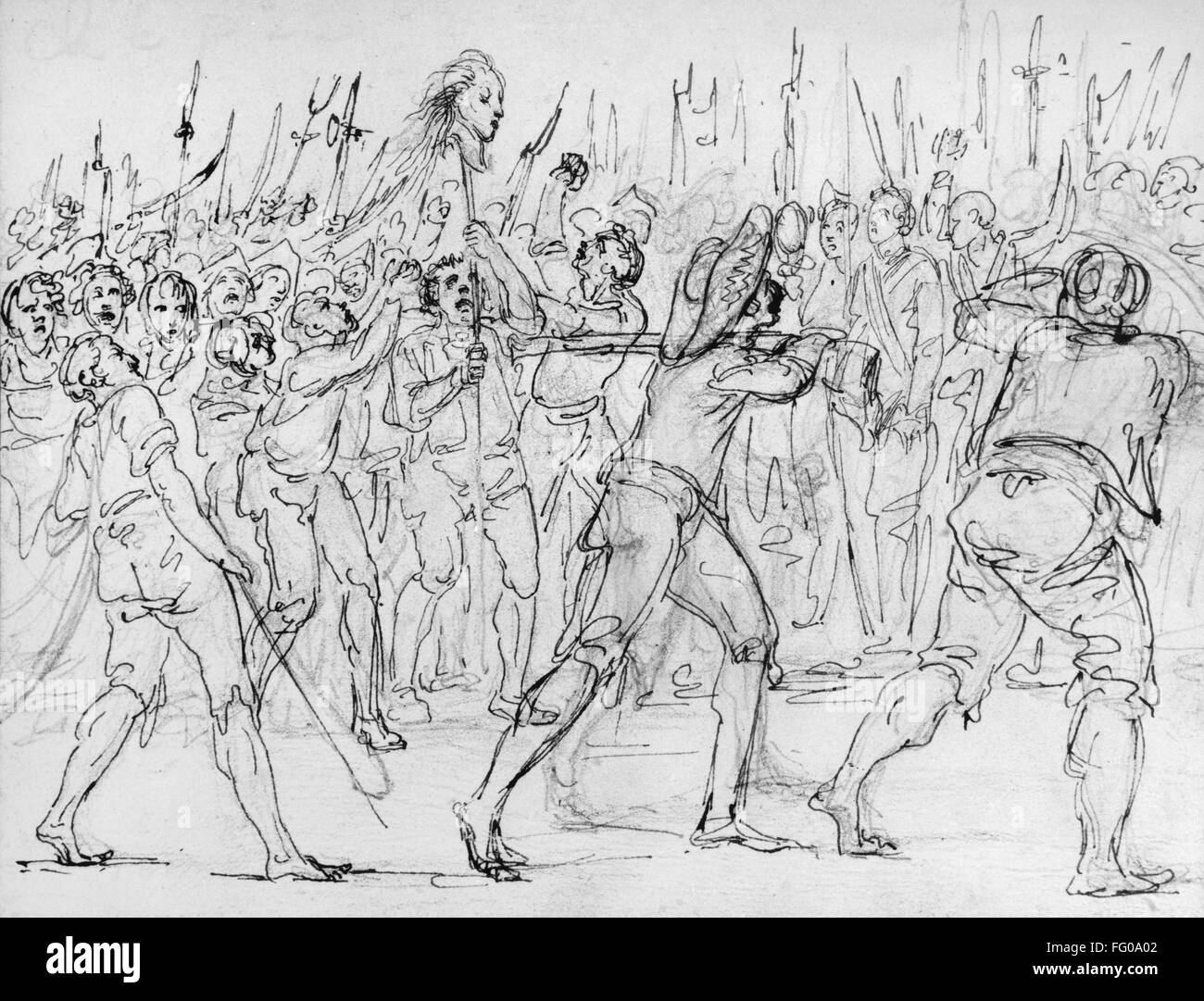 FRENCH REVOLUTION, 1795. /nThe head of Jean Feraud, a Deputy at the ...