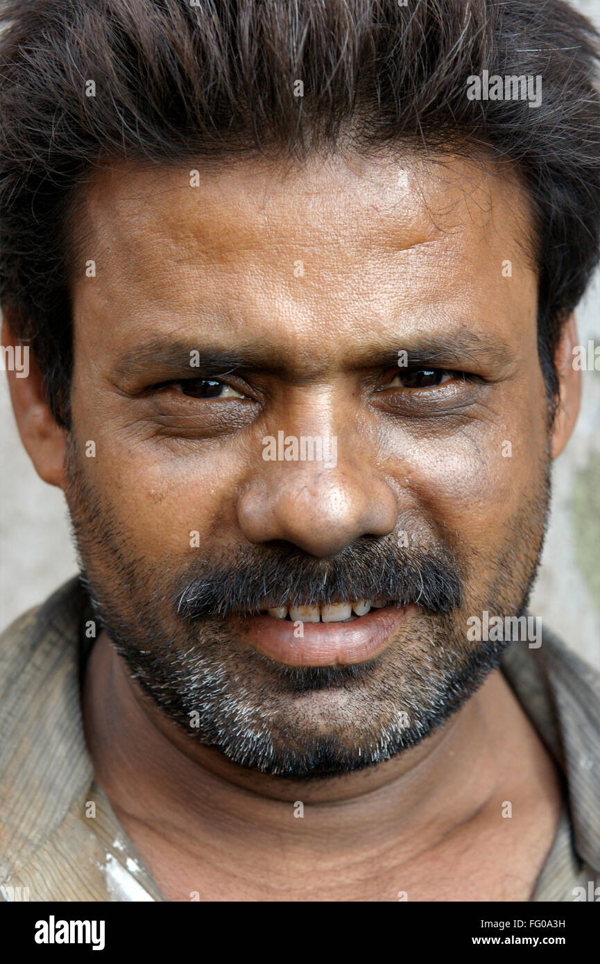 Gujarati man sporting beard with tobacco stained uneven teeth MR#711 ...
