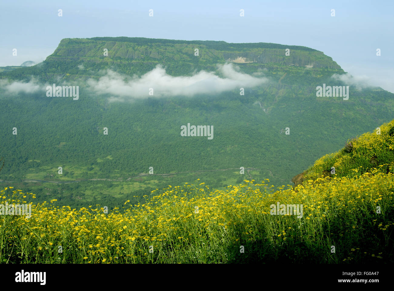 Western Ghats Sahyadri mountain range Prabalgarh view Matheran Thane ...