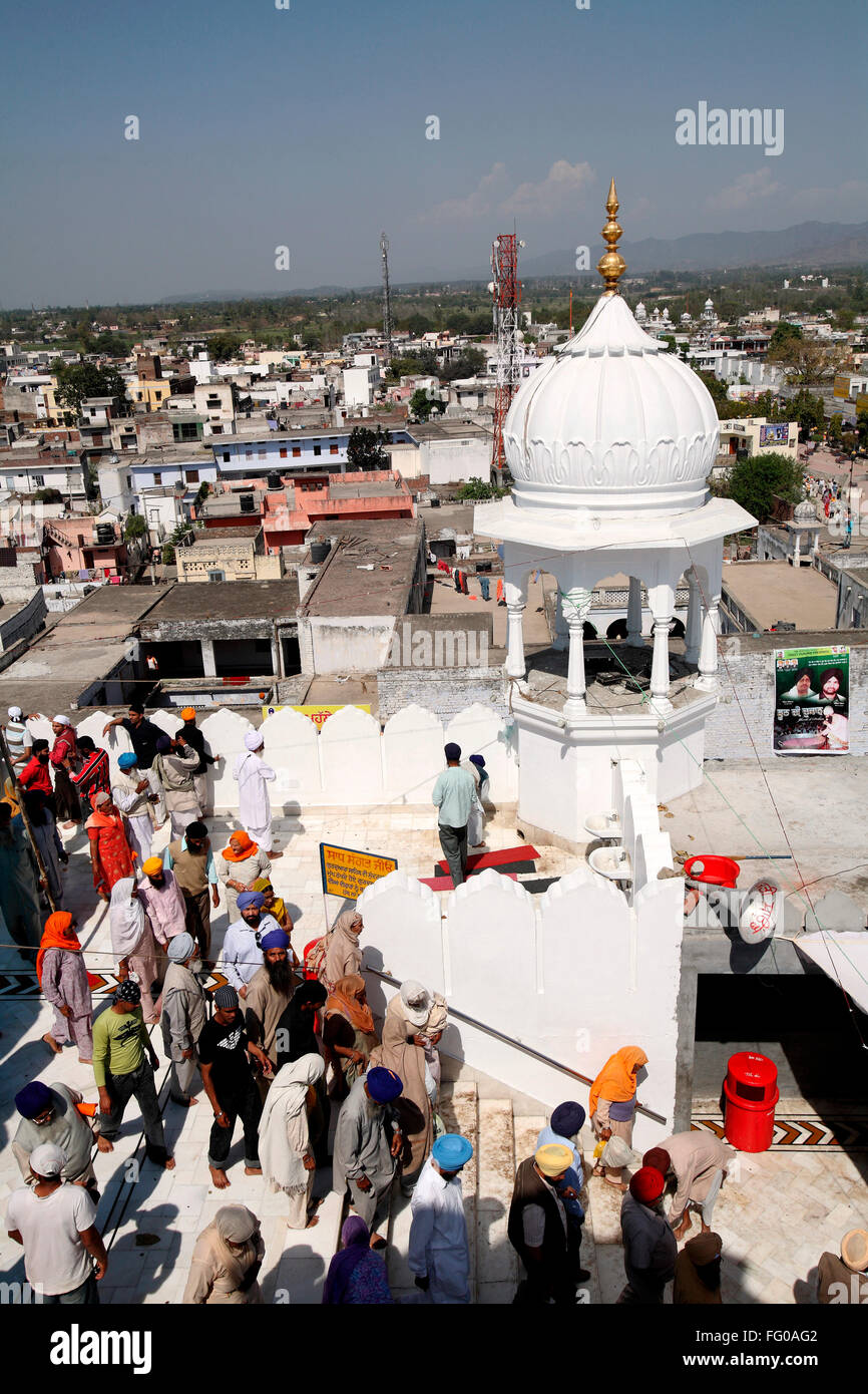 Aerial view of Anandpur Sahib gurudwara in Rupnagar district in Punjab ...