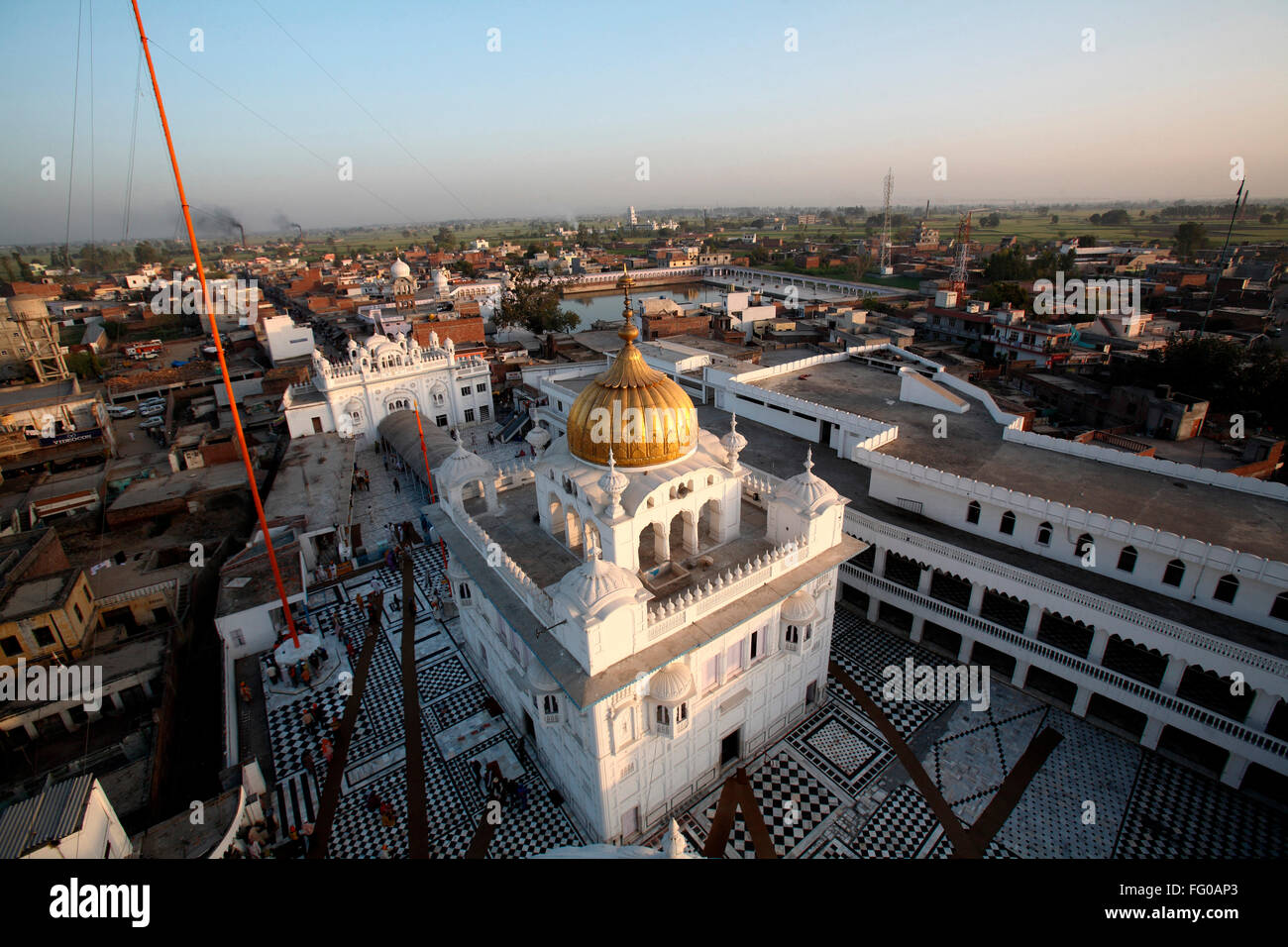 Aerial view of Baba Bakala city and Guru Tegh Bahadur sahib gurudwara ...