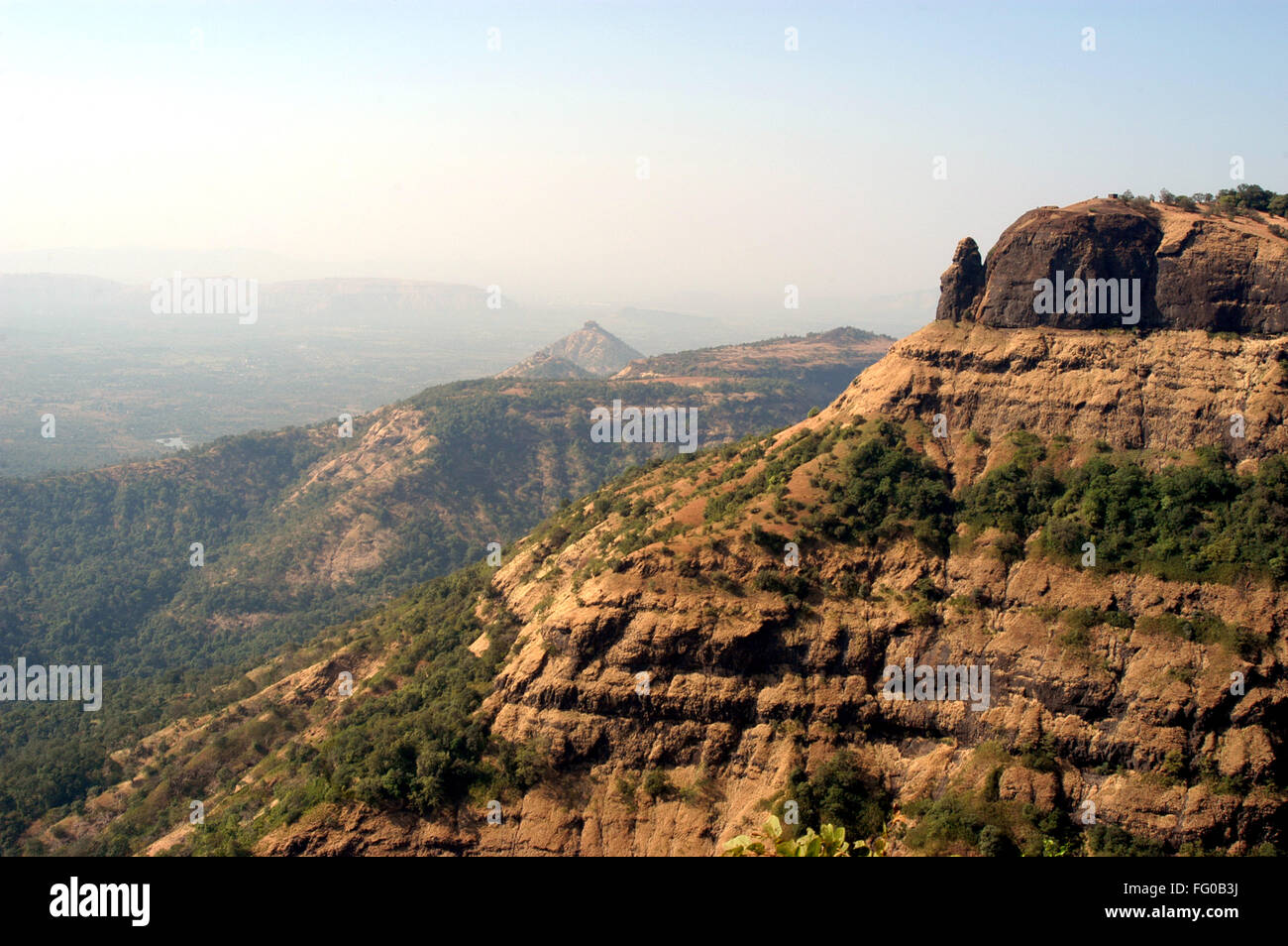 A view of hills of Matheran a hill station in Maharashtra , India Stock ...