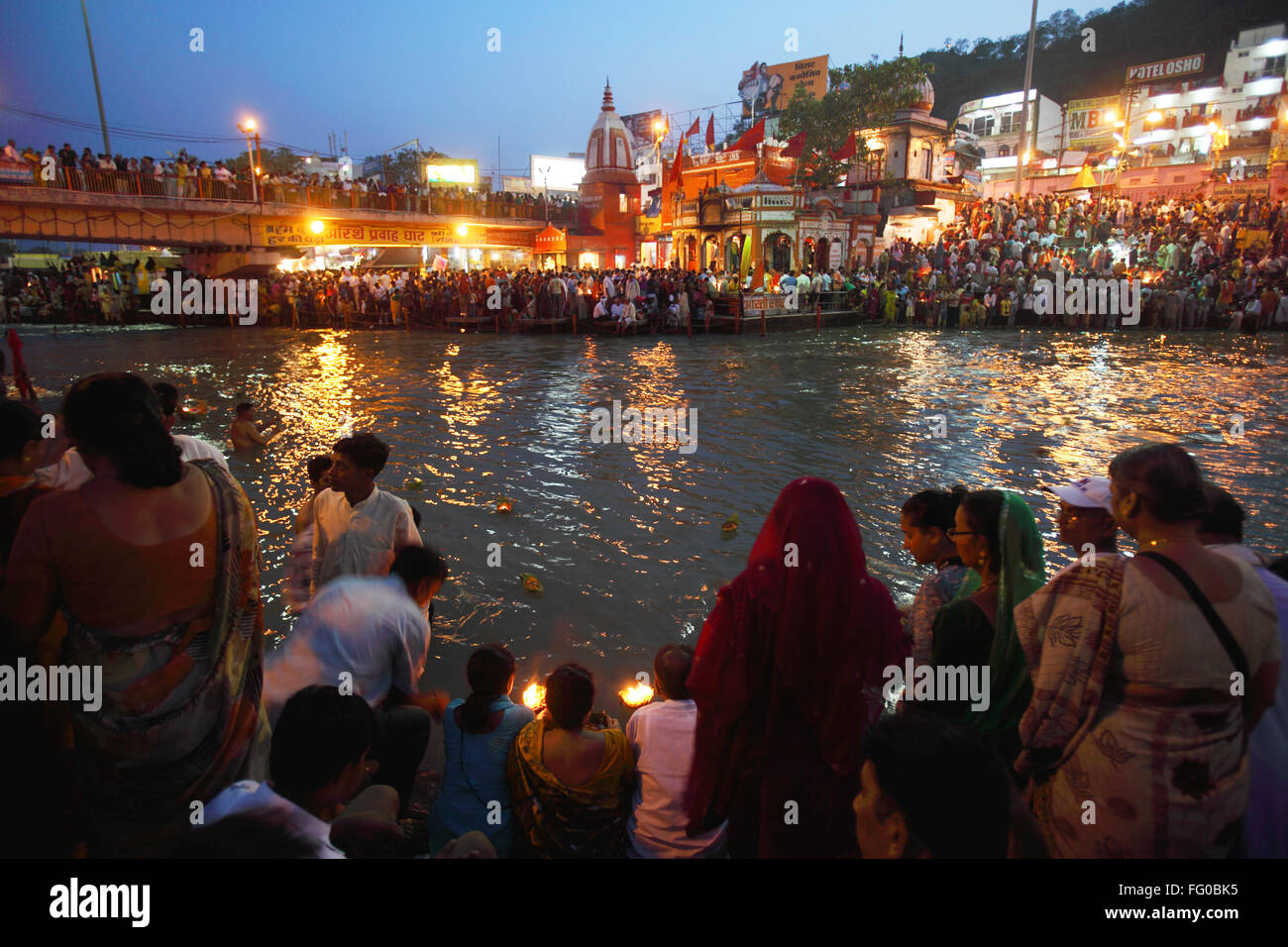 Devotees Ganga river Haridwar India Asia Stock Photo - Alamy