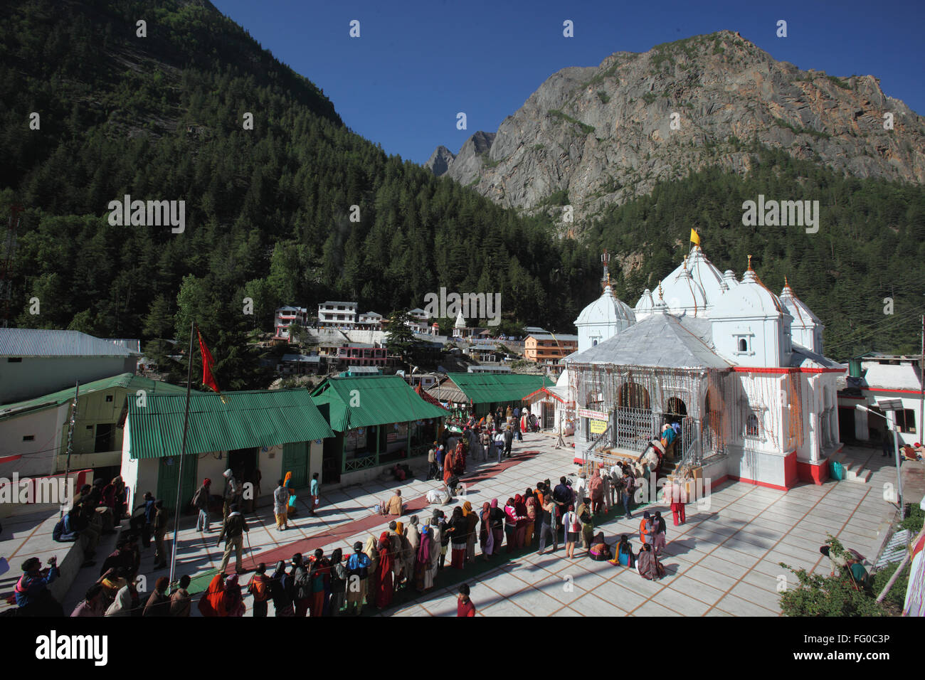 Worshipper Ganga temple Gangotri Uttarakhand India Stock Photo - Alamy
