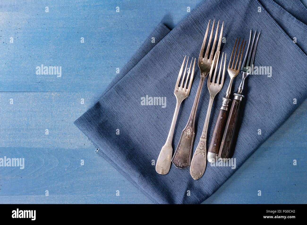 Set of Vintage forks Stock Photo - Alamy