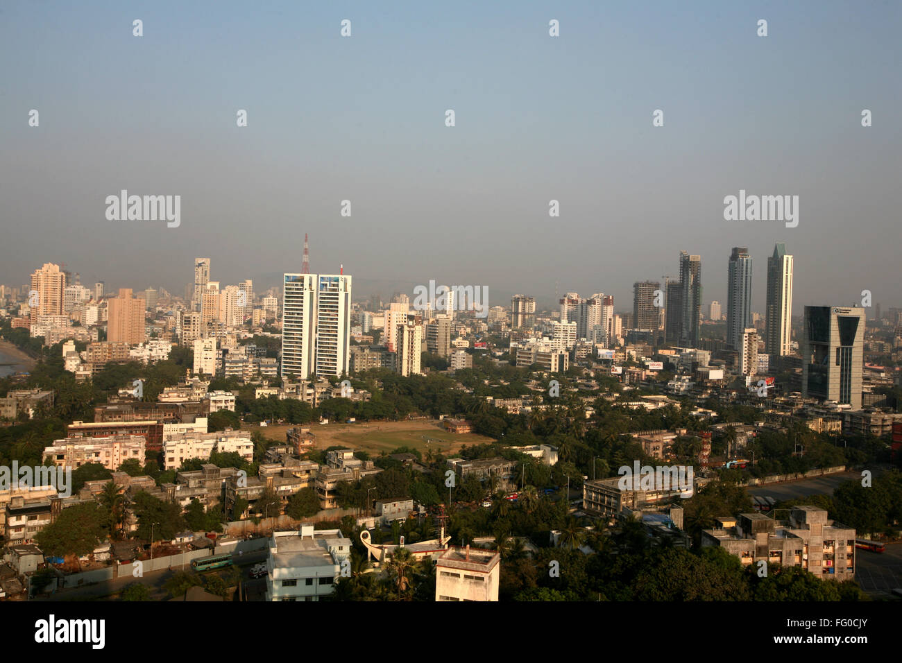 An aerial view of Dadar Prabhadevi , Bombay now Mumbai , Maharashtra ...