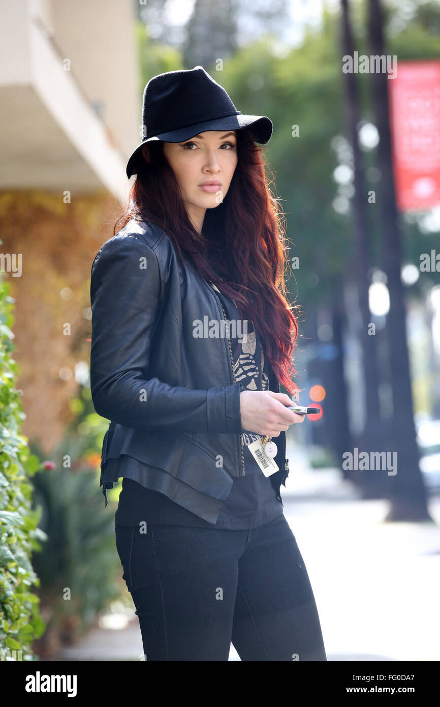 Actress and pop star Emii out and about in Beverly Hills Featuring: Emii Where: Los Angeles ...