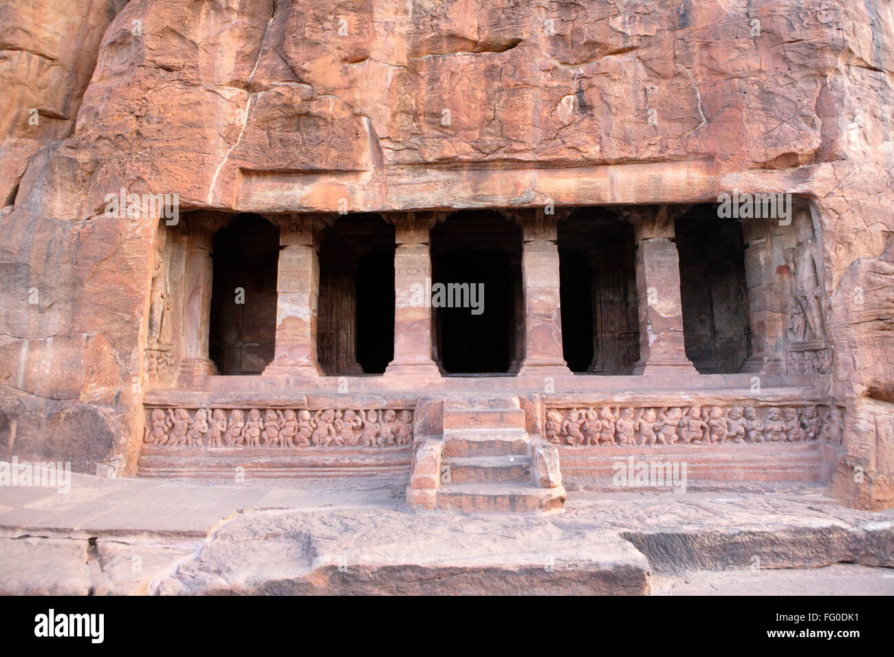 Badami , Chalukya , cave 2 , dedicated to God Vishnu , UNESCO World ...