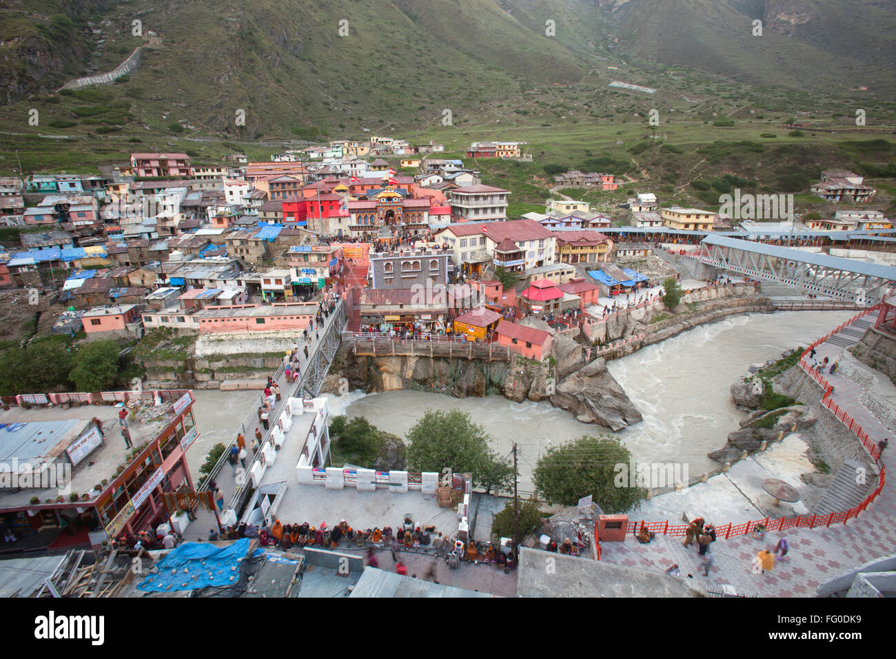 Badrinath town Uttarakhand India Asia - mpd 226538 Stock Photo - Alamy