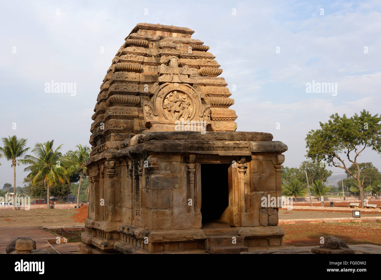Jambulinga Temple tower curving ribs decorated horseshoe shaped large ...