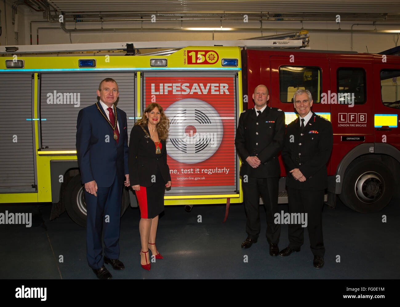 Orpington, UK. 17th February, 2016. Brand new fire station in Orpington ...
