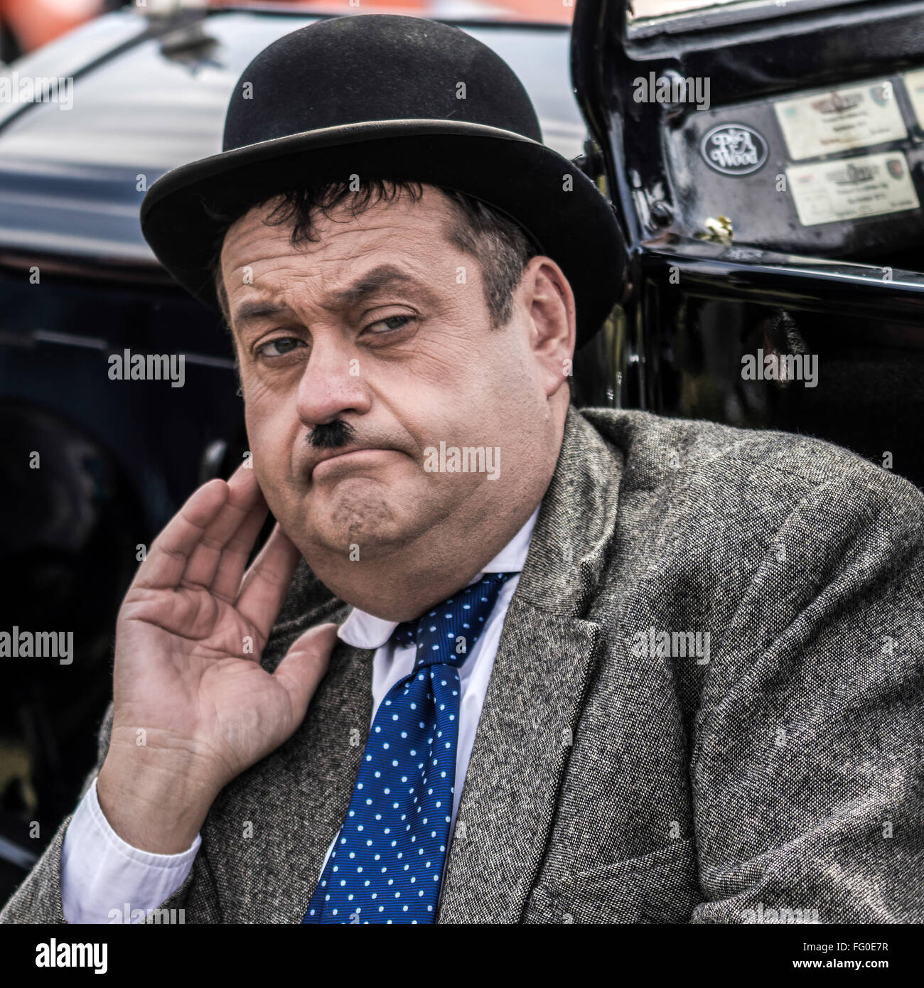 Oliver hardy moustache hi-res stock photography and images - Alamy