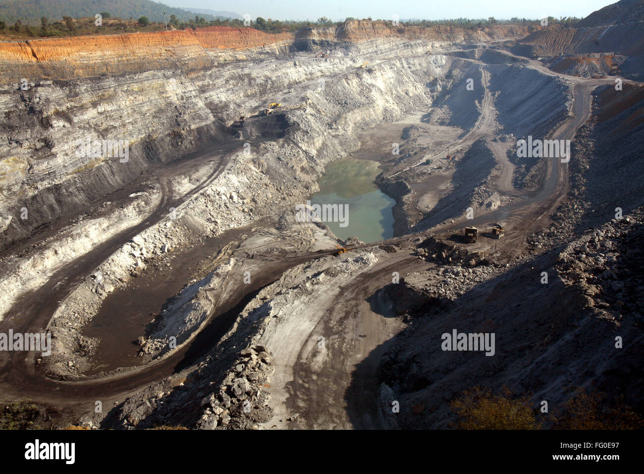 Overview of Coal mine in Jharkhand , India Stock Photo - Alamy