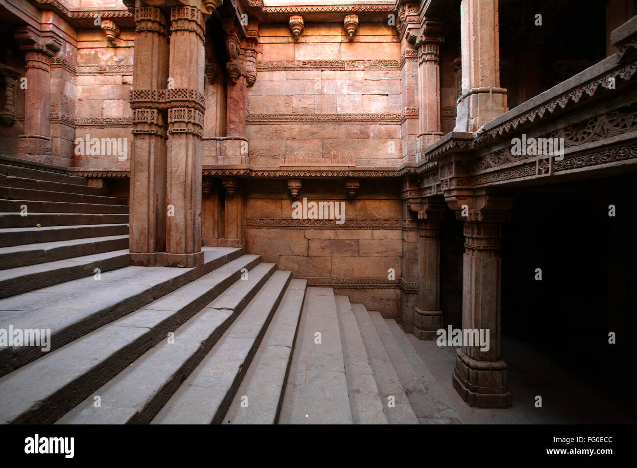 Adalaj step well or vav built in 1499 AD by Queen Radhabai of Ahmedabad ...