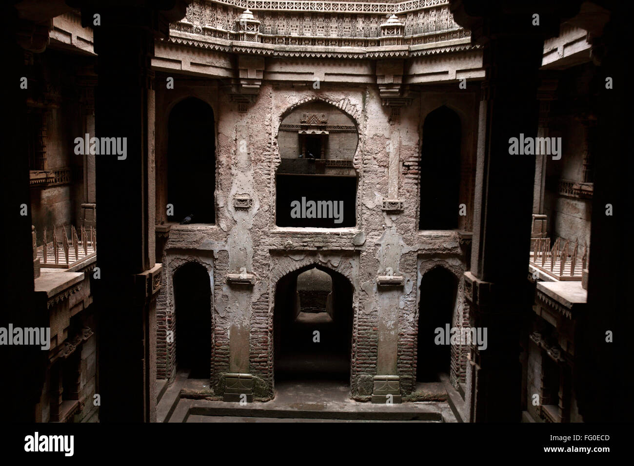 Adalaj step well or vav built in 1499 AD by Queen Radhabai of Ahmedabad ...