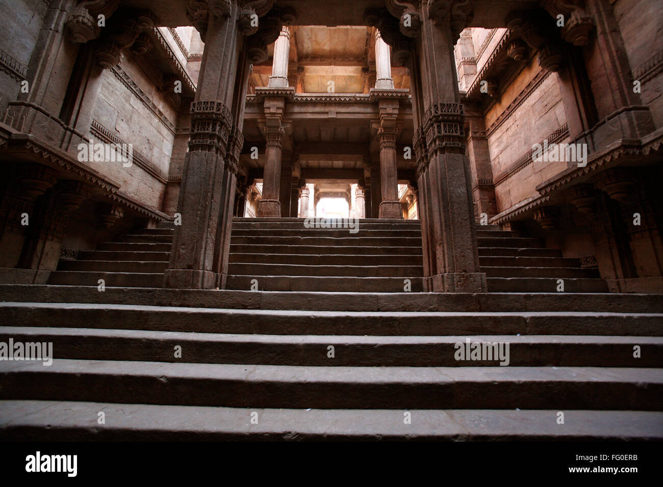 Adalaj step well or vav built in 1499 AD by Queen Radhabai of Ahmedabad ...