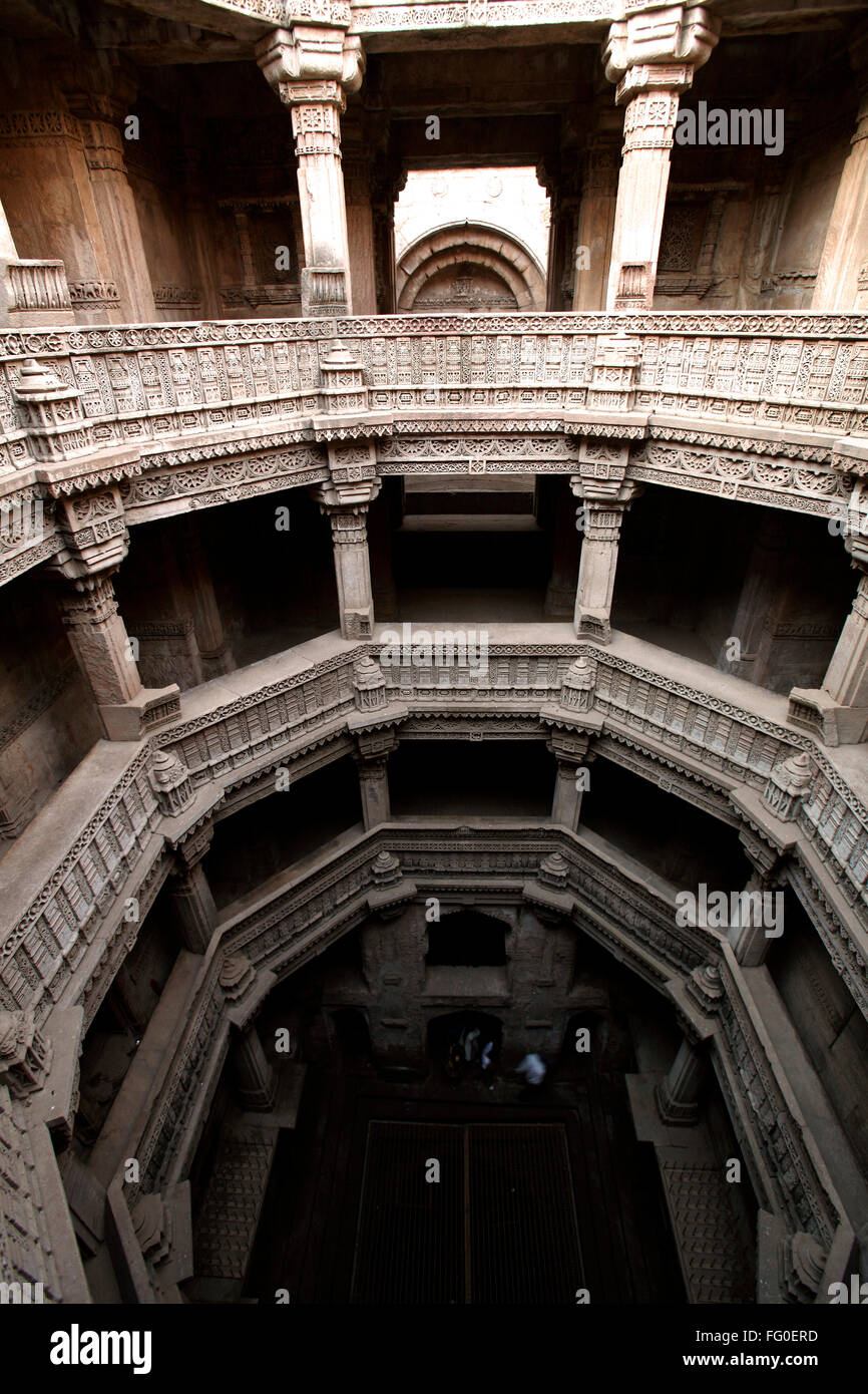 Adalaj step well or vav built in 1499 AD by Queen Radhabai of Ahmedabad ...