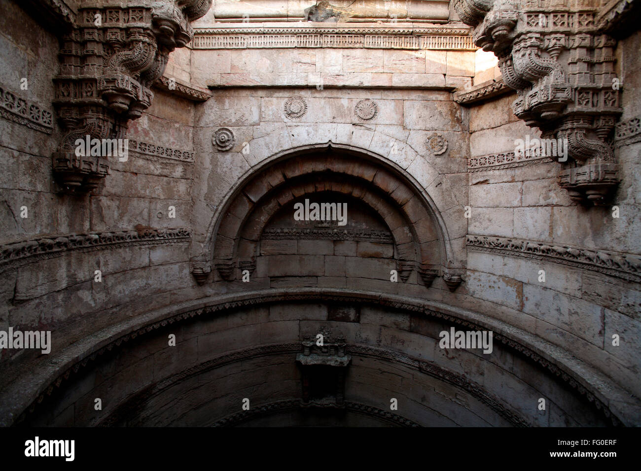Adalaj step well or vav built in 1499 AD by Queen Radhabai of Ahmedabad ...