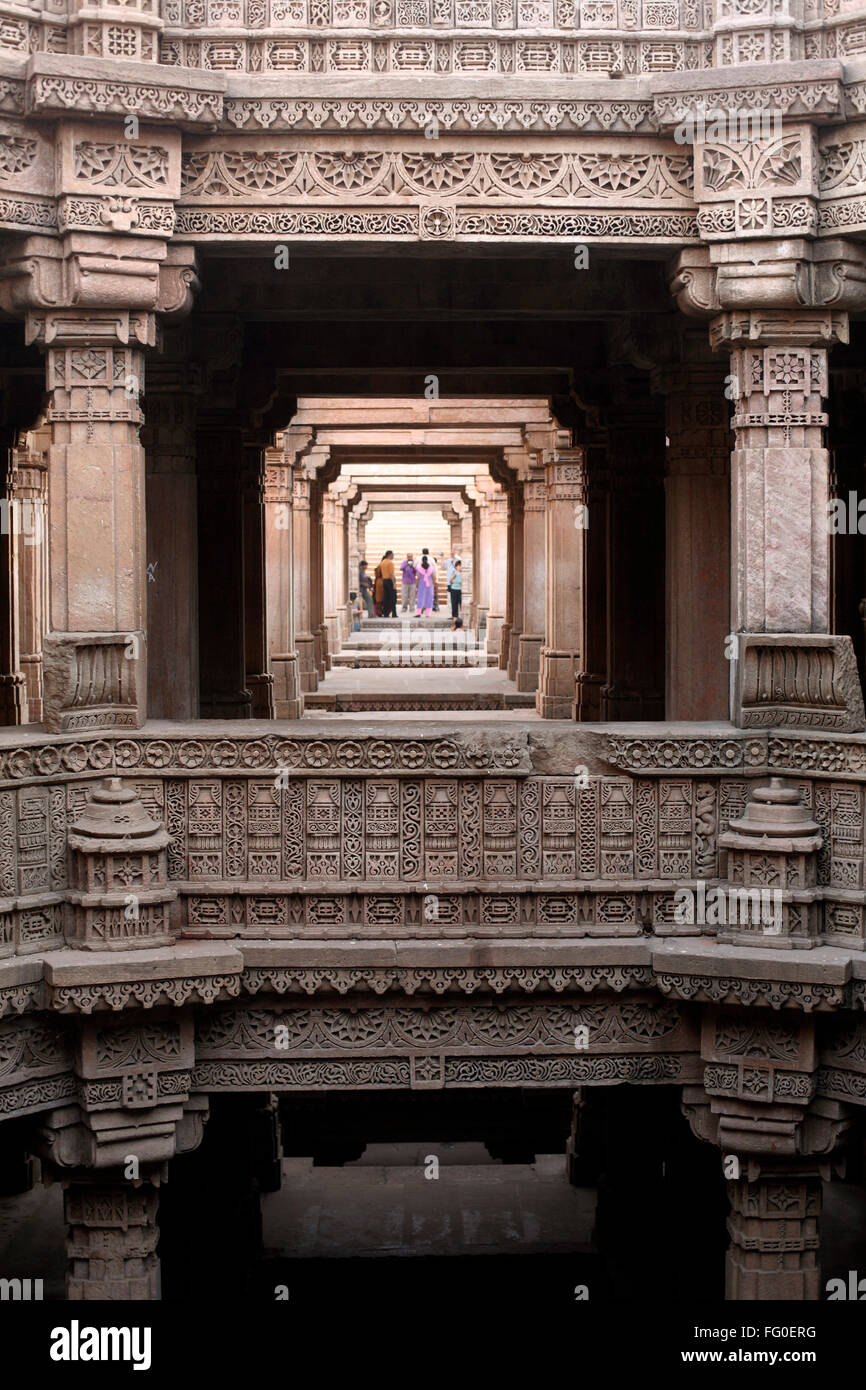Adalaj step well or vav built in 1499 AD by Queen Radhabai of Ahmedabad ...