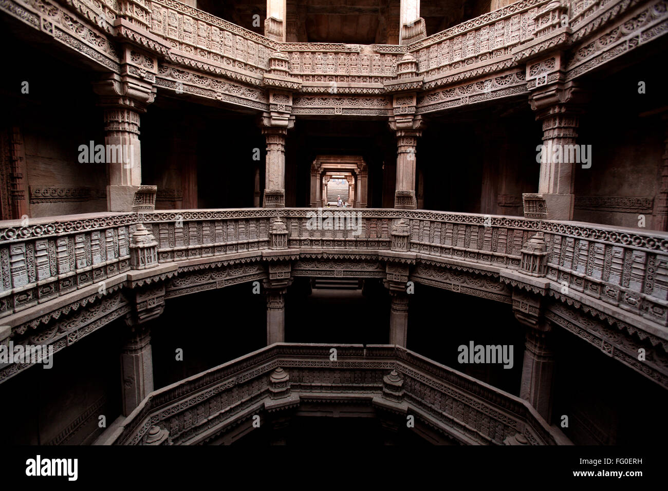 Adalaj step well or vav built in 1499 AD by Queen Radhabai of Ahmedabad ...
