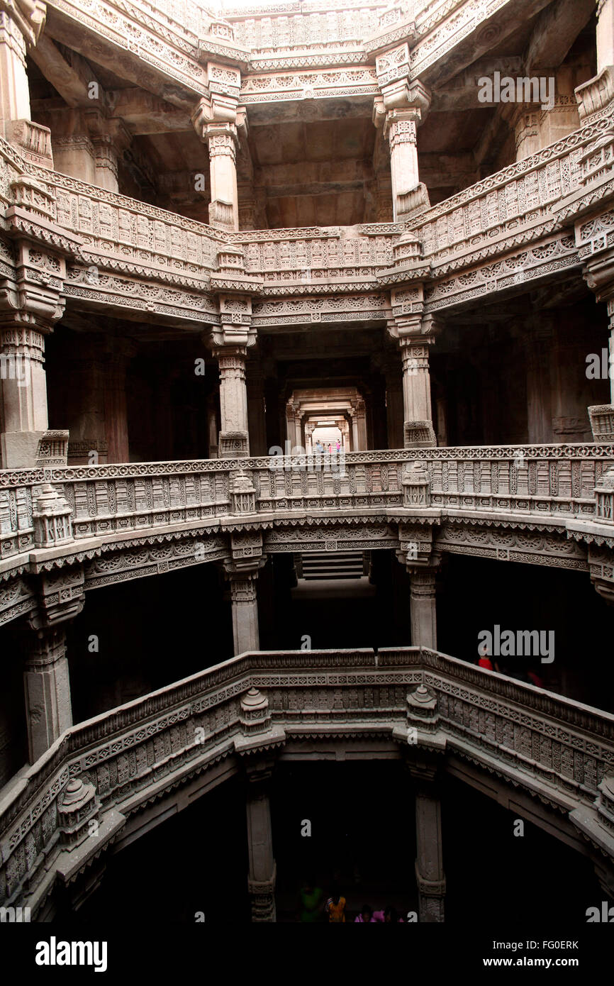 Adalaj step well or vav built in 1499 AD by Queen Radhabai of Ahmedabad ...