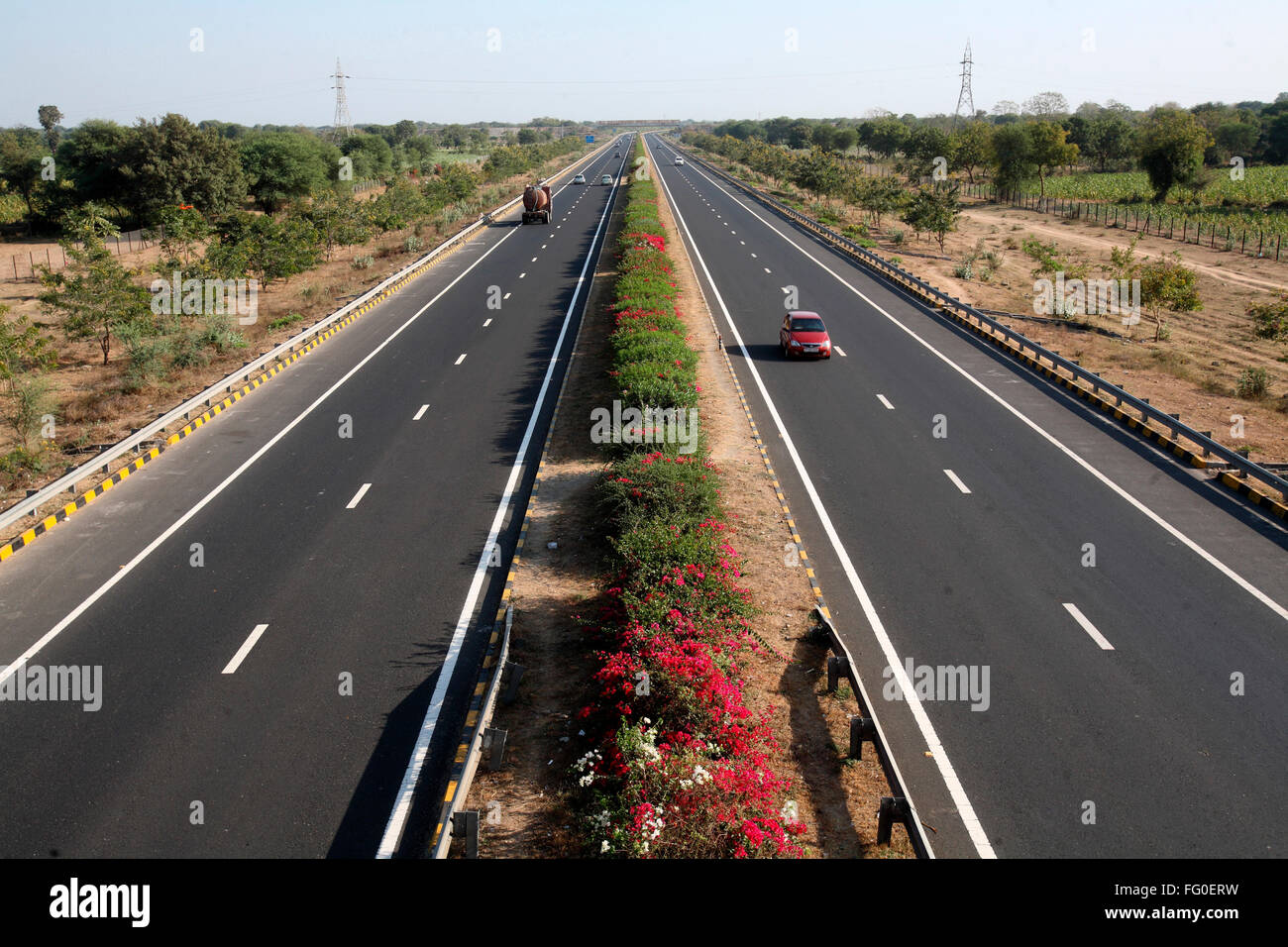Ahmedabad Vadodra express highway in Gujarat ; India Stock Photo - Alamy