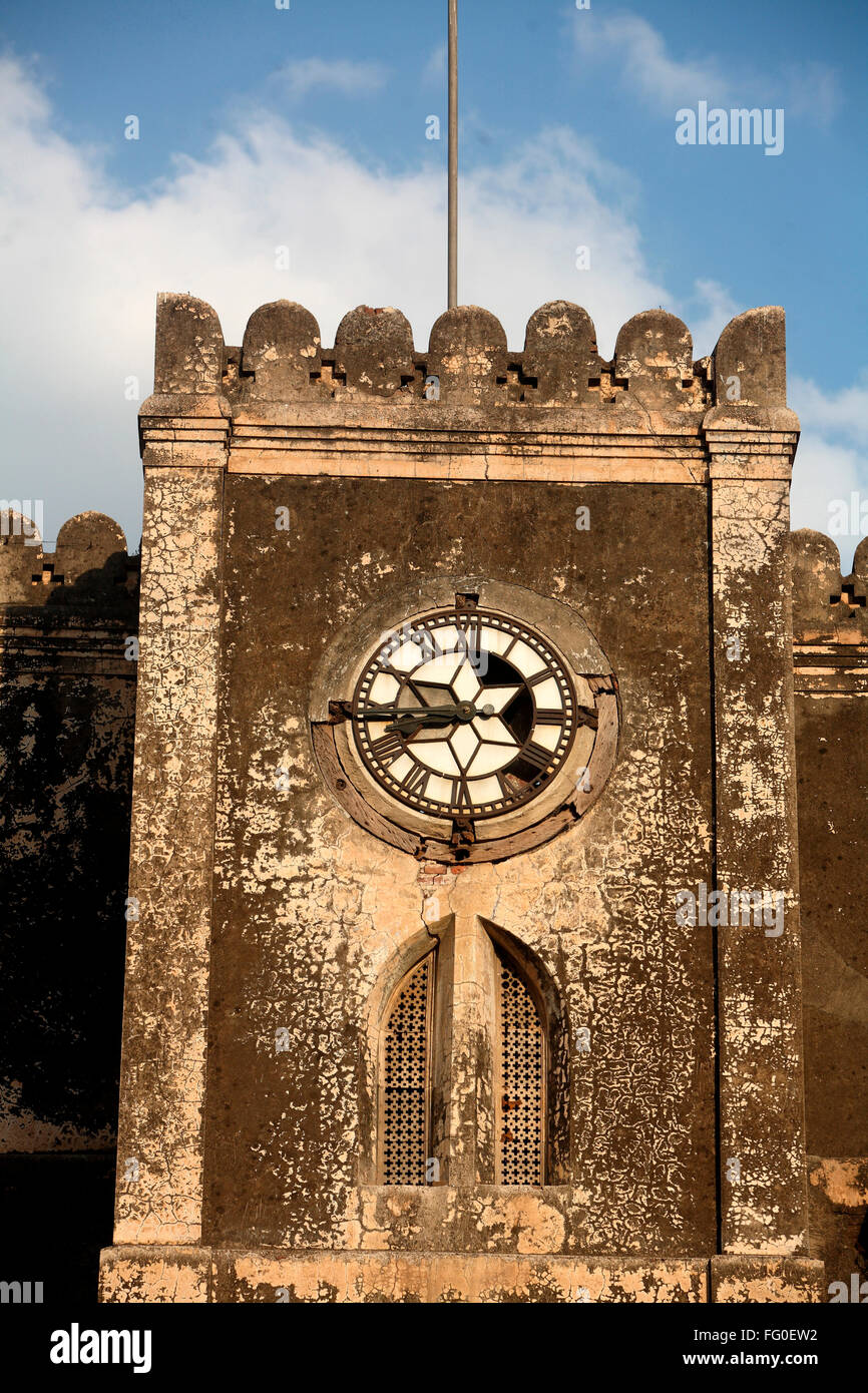 Broken clock at clock tower of Bhadra fort in 1411 AD ; Ahmedabad ...