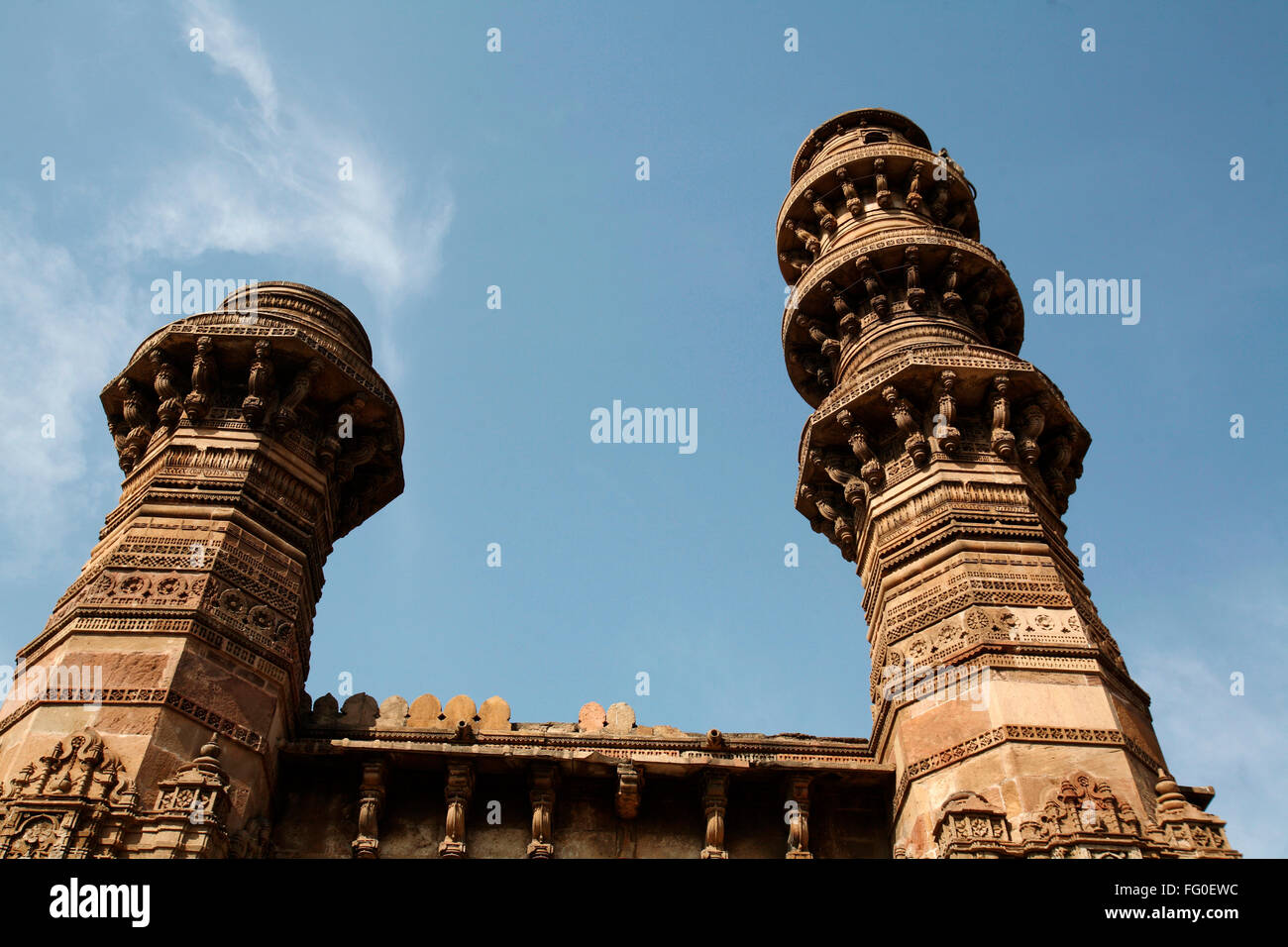 Five hundred seventy one year old shaking minarets of Bibiji mosque in ...